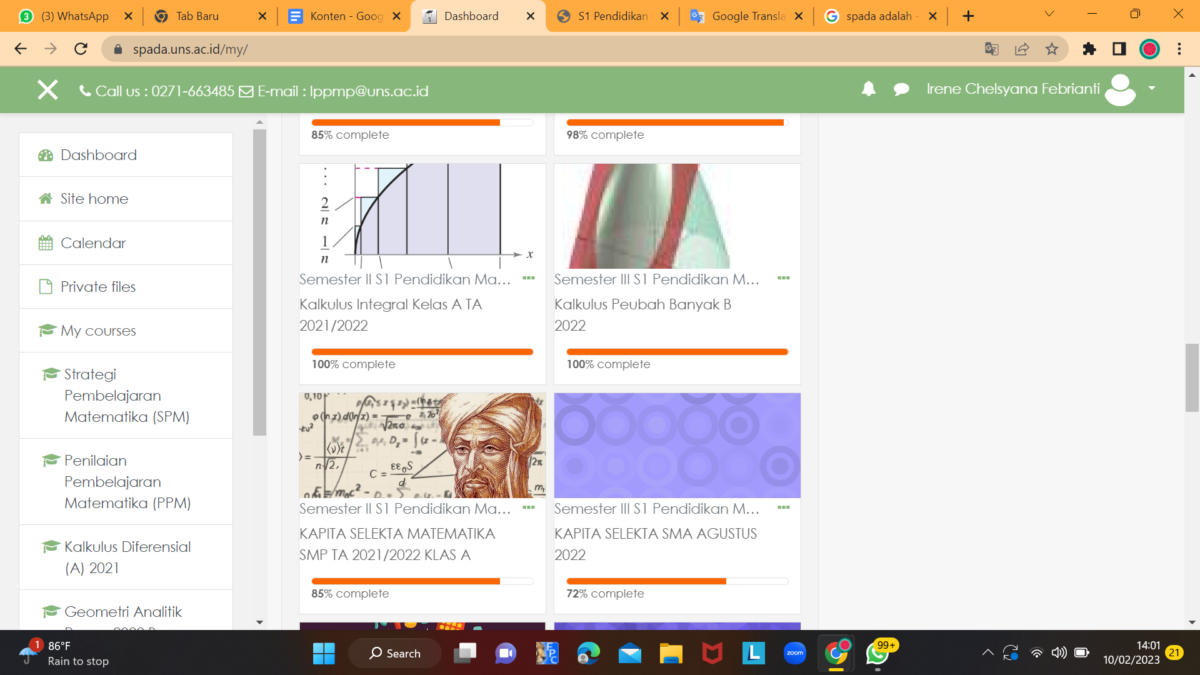 Learning Management System and Learning Media – UNS Mathematics Education